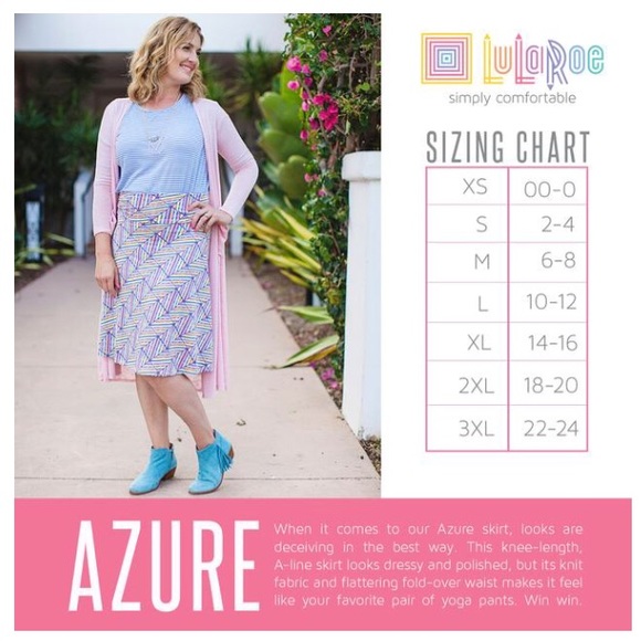 LuLaRoe | Skirts | Small Azure Skirt Teal And Mauve Maroon | Poshmark
